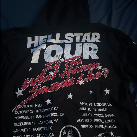 Hellstar | Sweaters | Hellstar Tour Black Hoodie | Poshmark